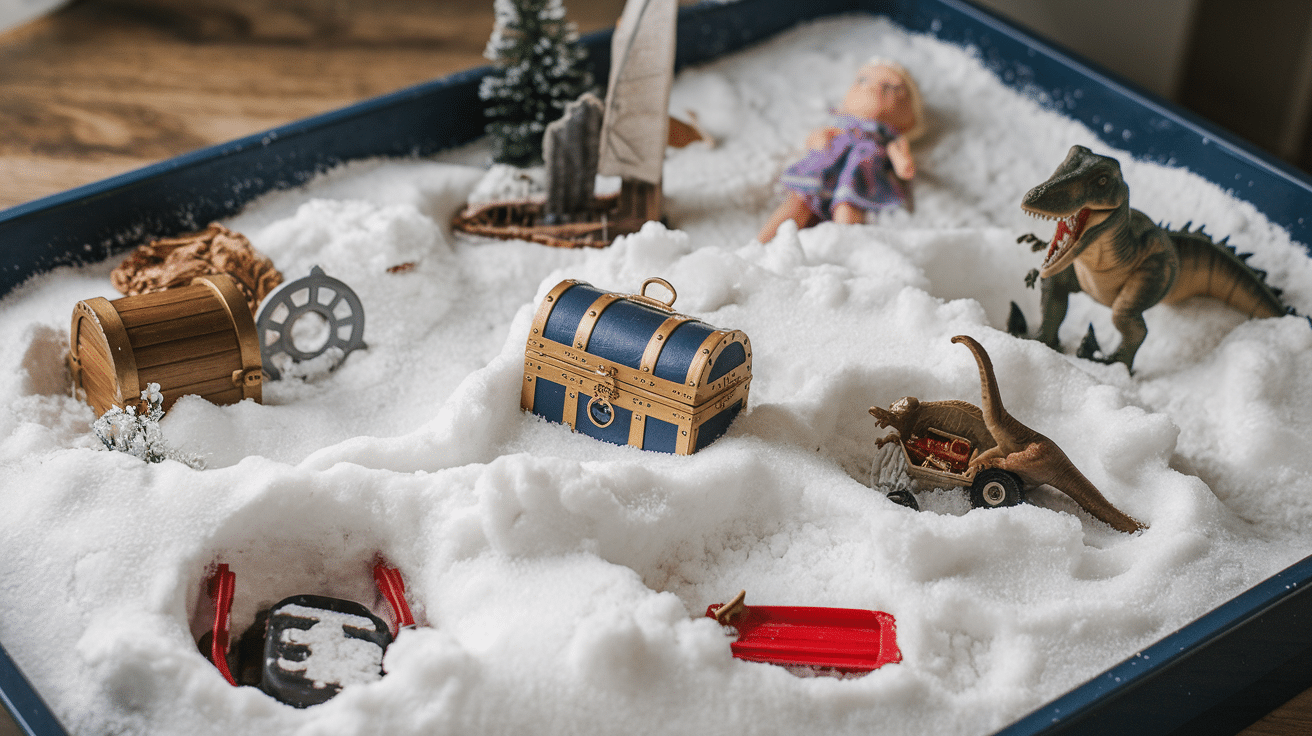 Snowy Fun: DIY Fake Snow Sensory Bin for Kids - Theresa Reviews